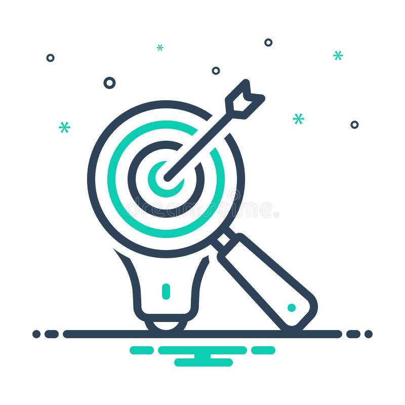 Mix Icon for Target Idea, Target and Focal Stock Vector - Illustration ...