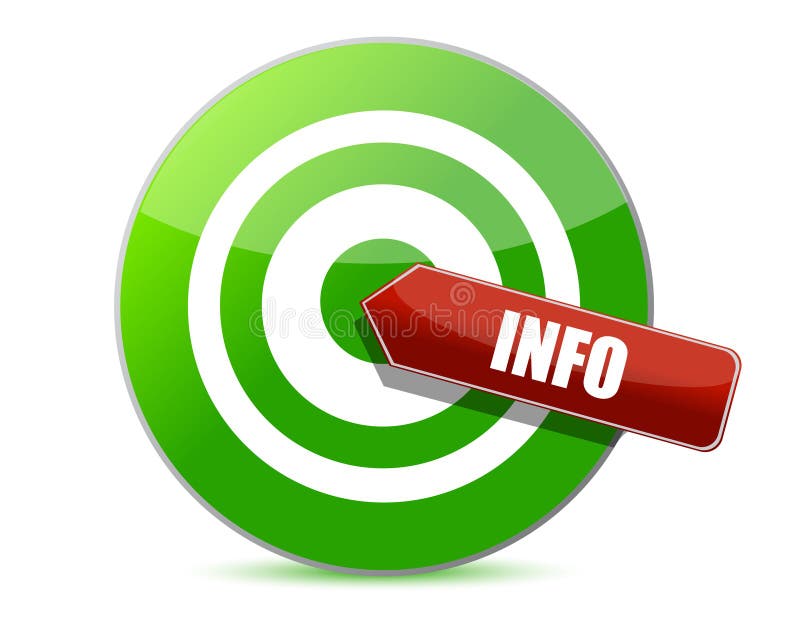 Target and Info Arrow Illustration Design Stock Vector - Illustration ...
