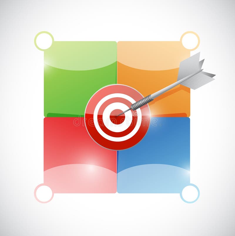 Target and Info Graphic Color Spaces Illustration Stock Illustration ...