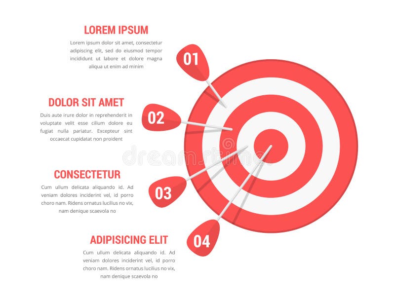 Target Infographics stock vector. Illustration of design - 132124752