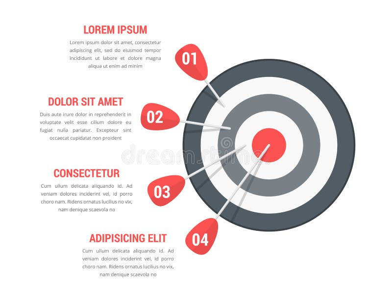 Target Infographics stock vector. Illustration of center - 139431426