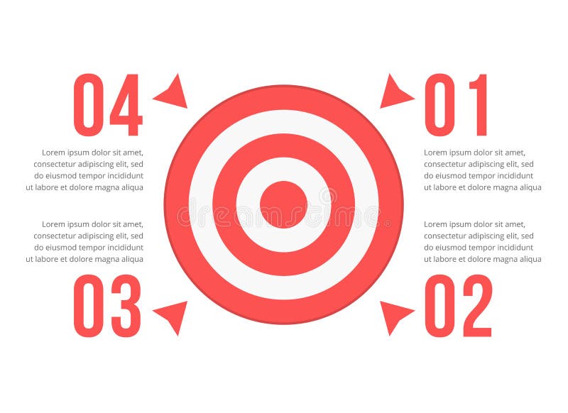 Target Infographics stock vector. Illustration of flat - 132708434