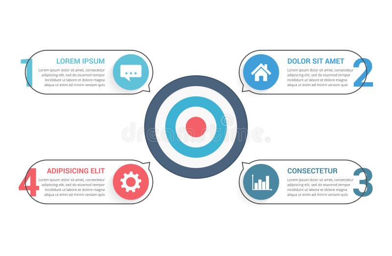 Target Infographics stock vector. Illustration of info - 236573583