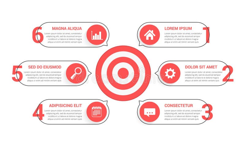 Target Infographics stock vector. Illustration of color - 234593188