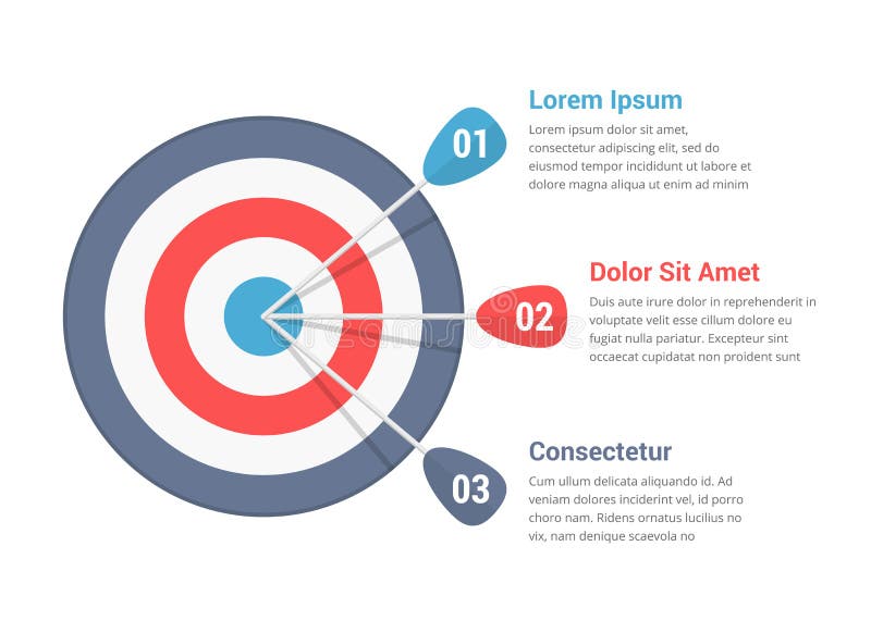 Target Infographics stock vector. Illustration of bullseye - 128743776