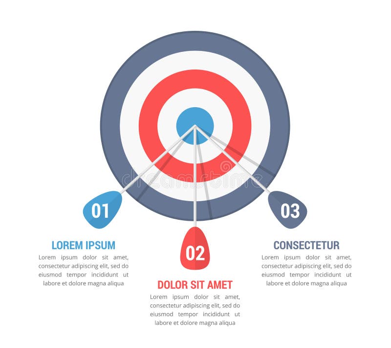 Target Infographics stock vector. Illustration of design - 129258844