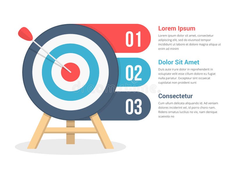 Target Infographics stock vector. Illustration of infograph - 171855669