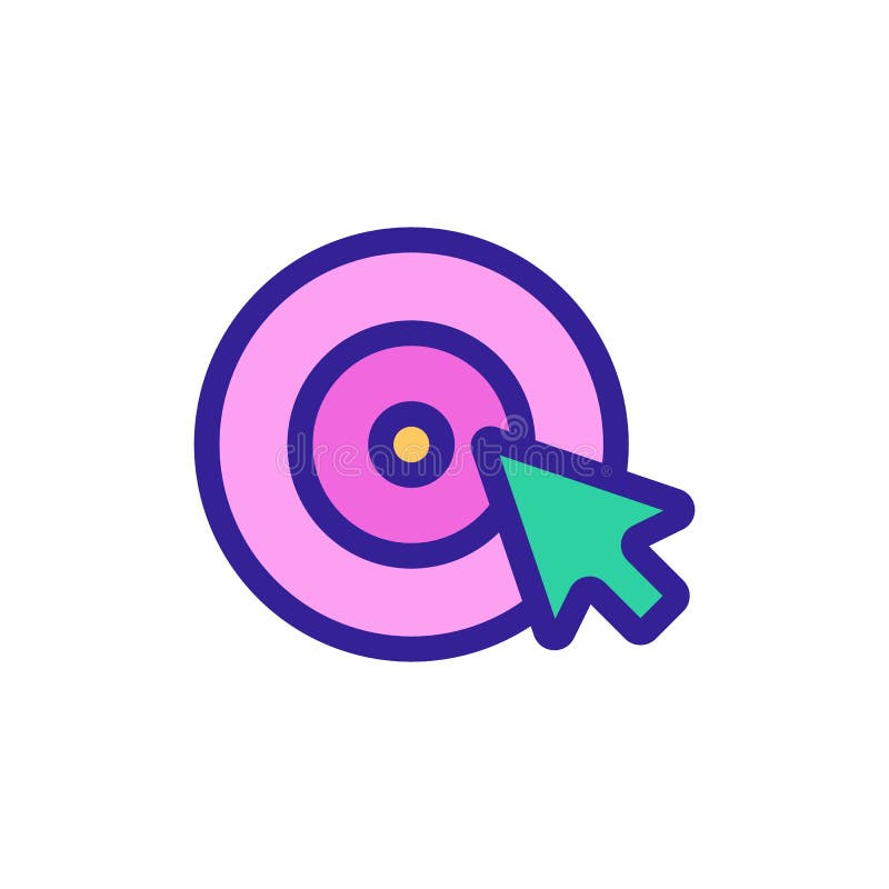 The Target on the Internet is an Icon Vector. Isolated Contour Symbol ...