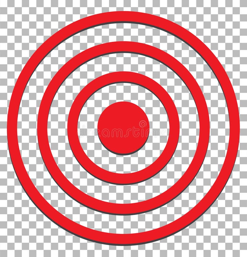 Target Isolated on Transparent. Stock Vector - Illustration of center ...