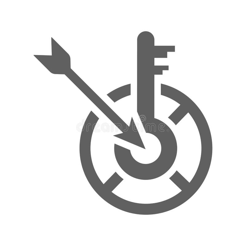 Target, Key, Keyword Icon. Gray Vector Graphics Stock Illustration ...