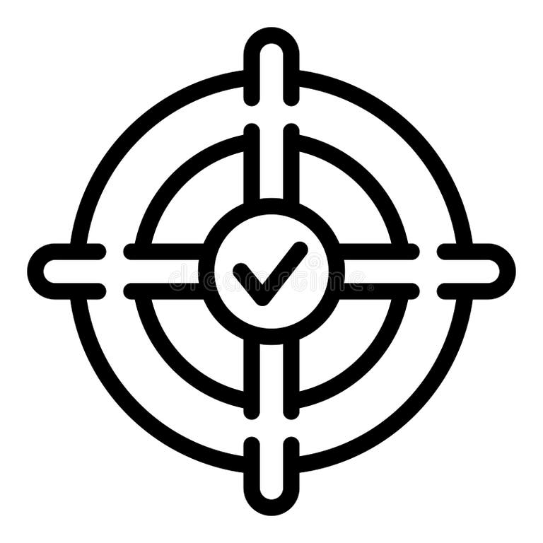 Target Key Point Icon Outline Vector. Business Word Stock Vector ...