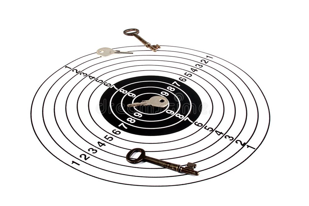 Target with keys stock photo. Image of concentric, center - 11734500