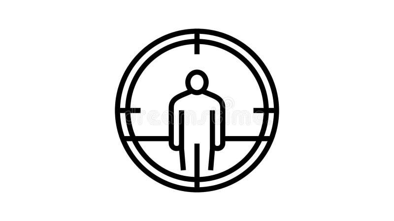 Target Kill Line Icon Animation Stock Footage - Video of body, danger ...