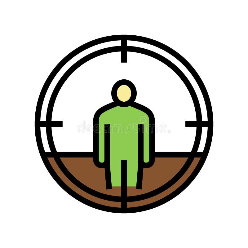 Target Kill Color Icon Vector Illustration Stock Vector - Illustration ...