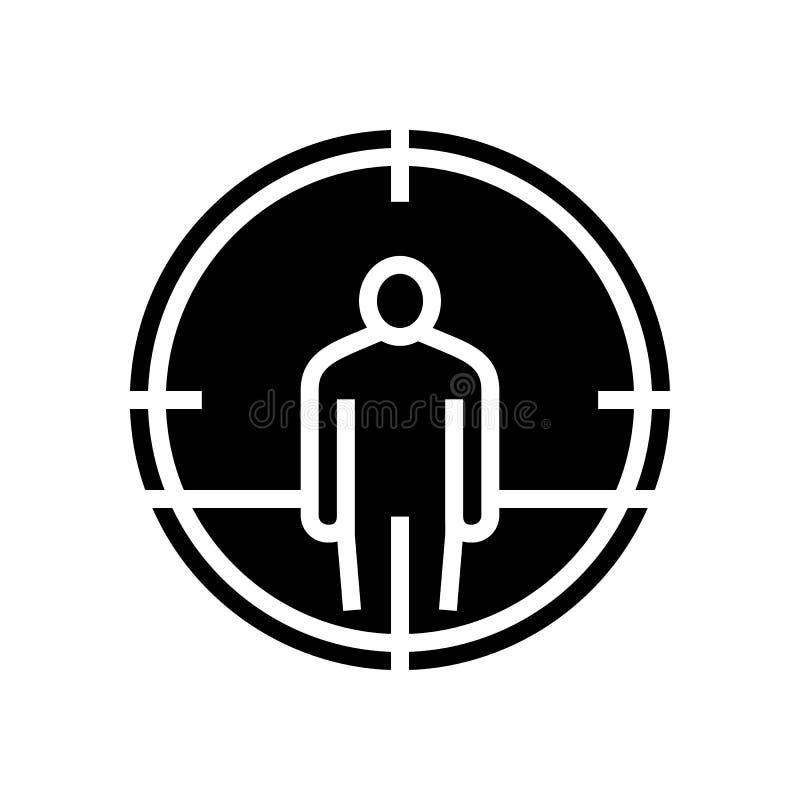 Target Kill Glyph Icon Vector Illustration Stock Vector - Illustration ...