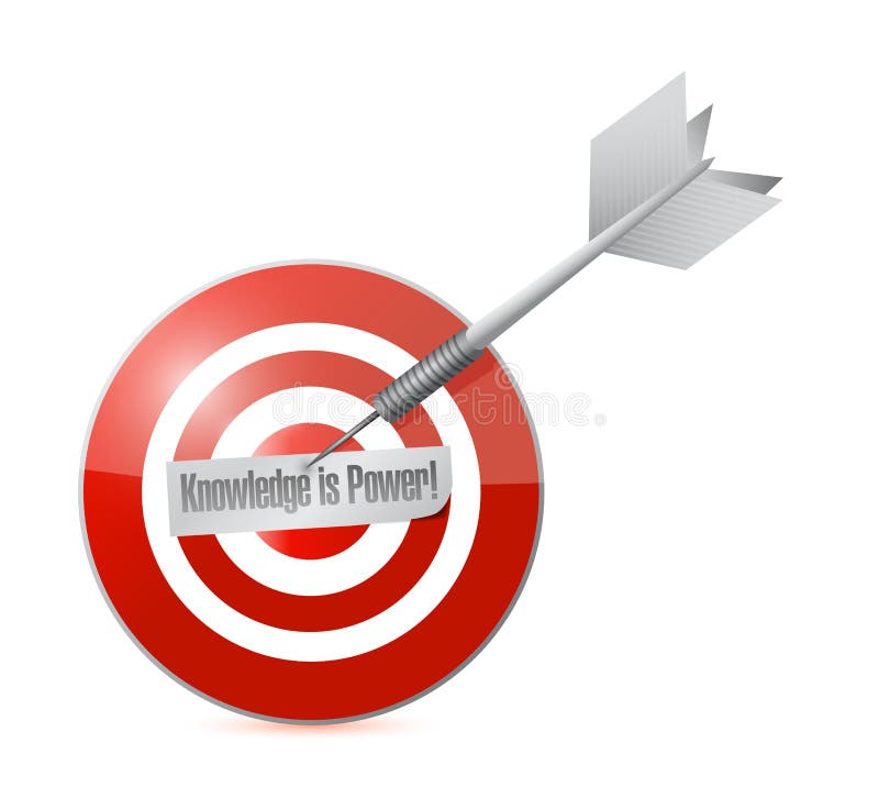 Target Knowledge is Power Illustration Design Stock Illustration ...