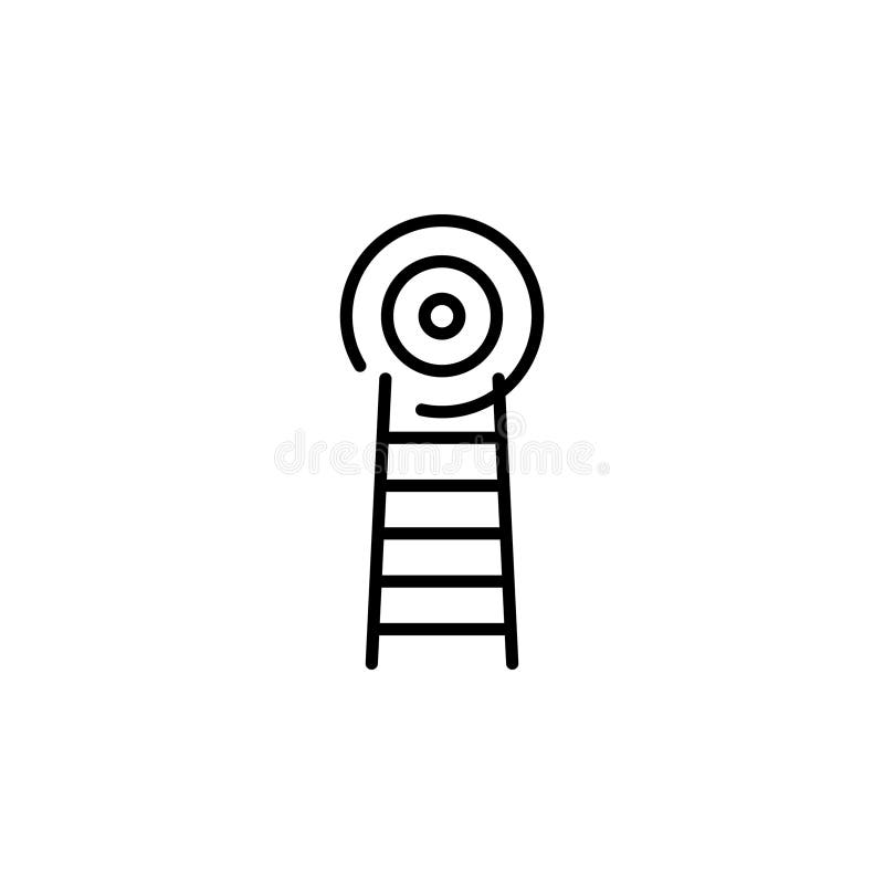 Target ladder icon stock vector. Illustration of leadership - 337250387