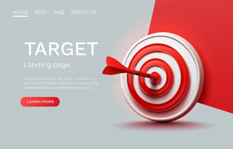 Target Landing Page, Banner Business 3d Icon. Vector Stock Vector ... Target Landing Page, Banner Business 3d Icon. Vector Stock Vector ...