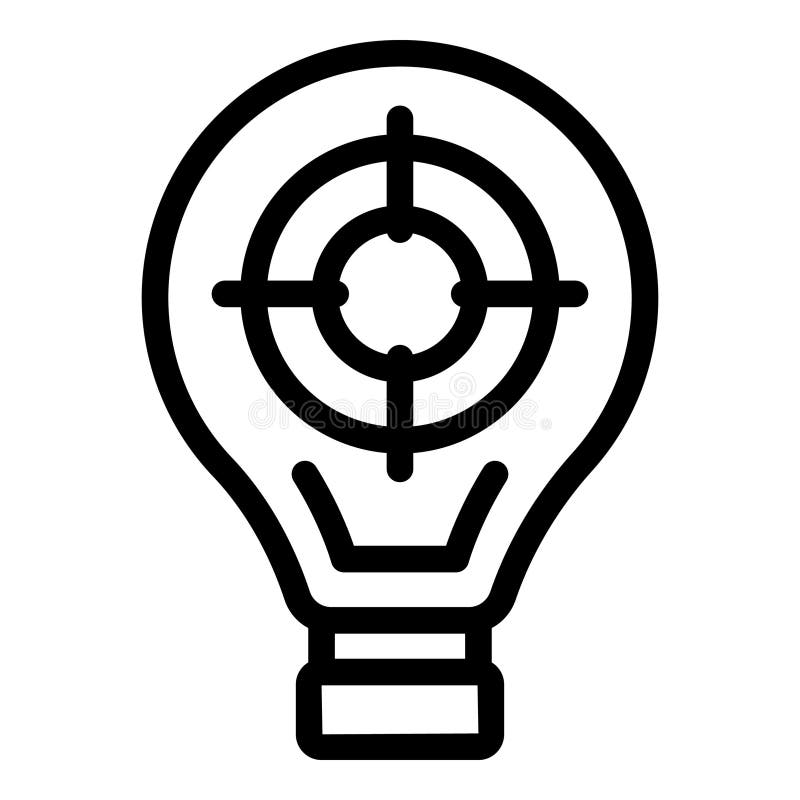 Target Light Bulb Concept Icon Stock Illustration - Illustration of ...