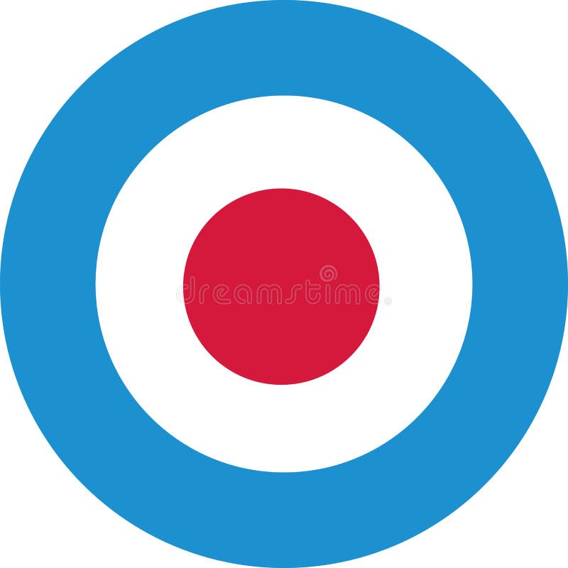 Target in Lightblue with Red Center Stock Vector - Illustration of ...