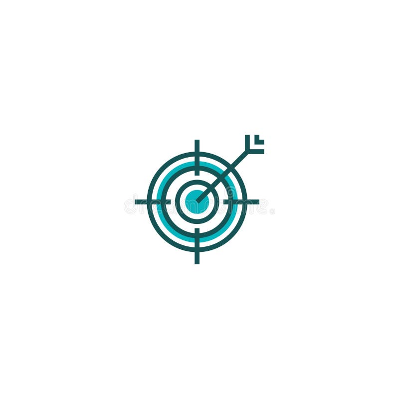Target Line Icon. Linear Style Sign for Mobile Concept and Web Design ...