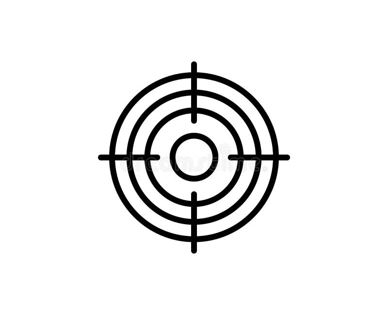 Target line icon stock illustration. Illustration of circle - 184500503