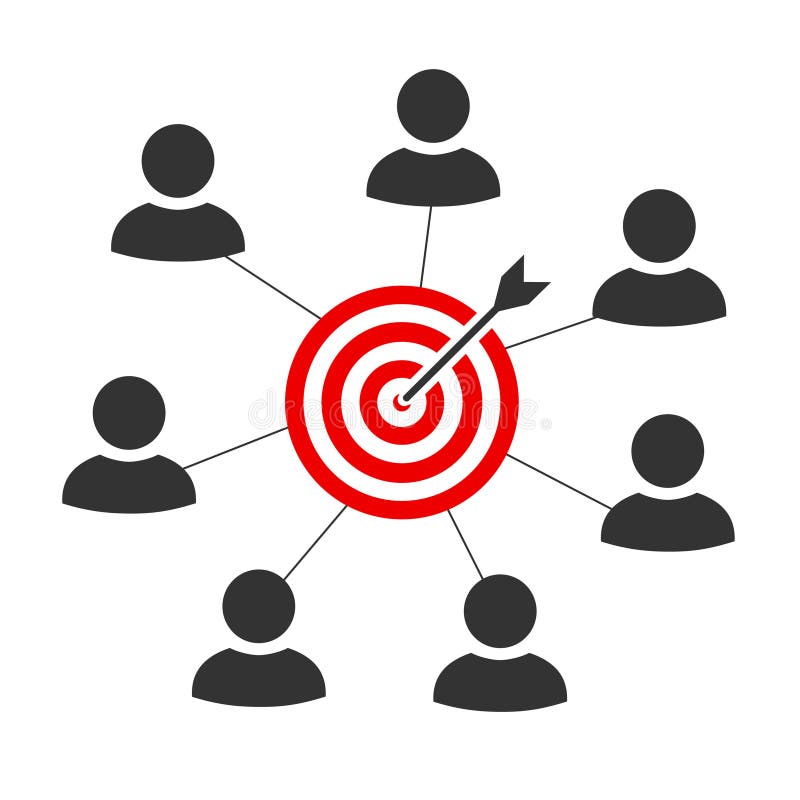Target Linked with People Icons, Concept Customer Service Management ...