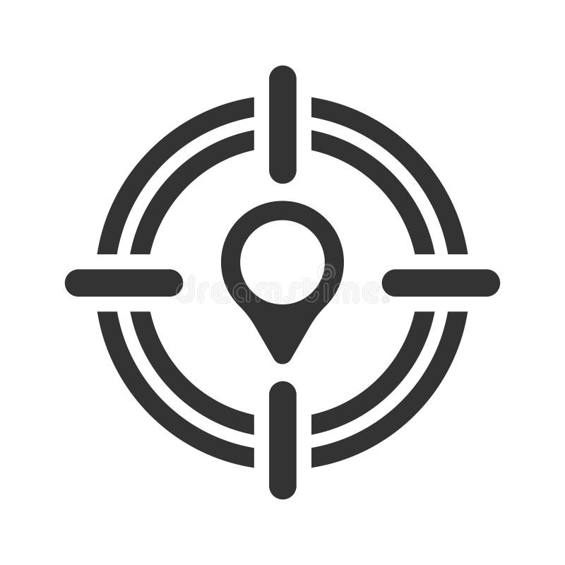 Target location icon stock vector. Illustration of designed - 201138247