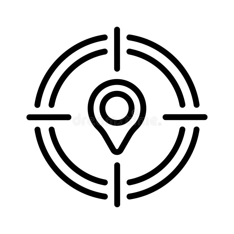 Target location icon stock vector. Illustration of marker - 225661768