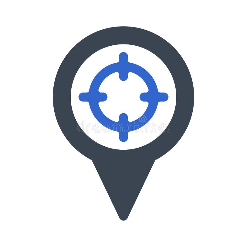 Target location icon stock vector. Illustration of symbol - 263832948