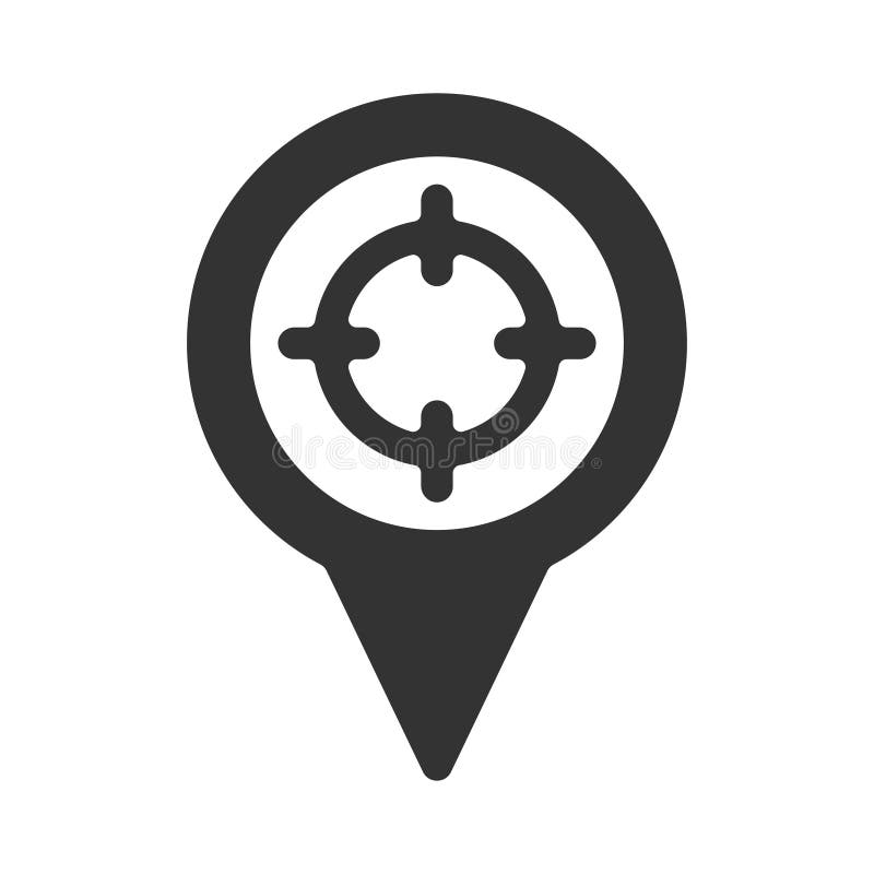 Target location icon stock vector. Illustration of place - 263833111