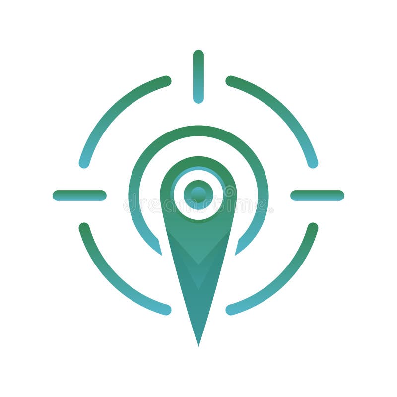 Target Location Logo Gradient Design Template Icon Element Stock Vector ...