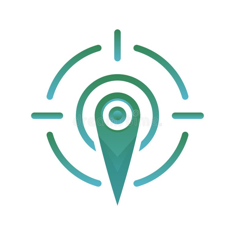 Target Location Logo Gradient Design Template Icon Element Stock Vector ...