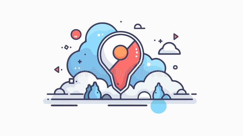 Precise Location Target Pin Icon Vector Illustration for Maps and ...