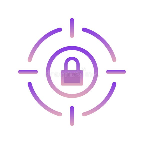 Target Lock Logo Gradient Design Template Icon Element Stock ...