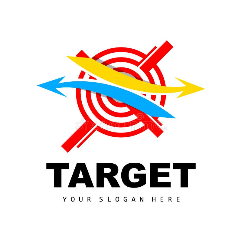 Target Logo, Arrow Shooting Design, Arrow Aim Target Icon Vector Stock ...