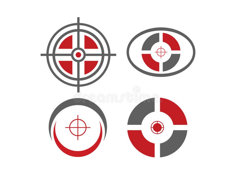 Target Logo Icon Template Symbol Stock Vector - Illustration of board ...