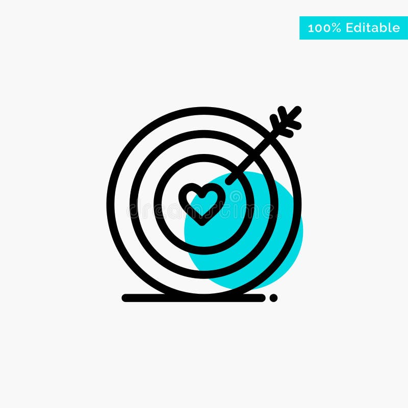 Target, Love, Heart, Wedding Turquoise Highlight Circle Point Vector ...