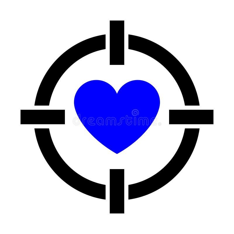 Target love Icon stock illustration. Illustration of vector - 330671573