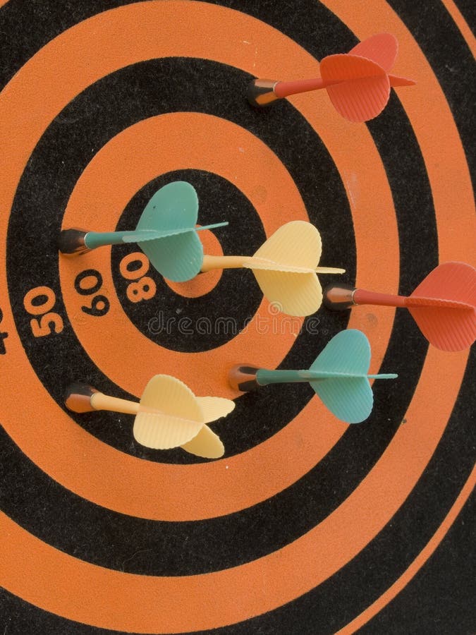 Target magnetic darts stock photo. Image of center, orange - 18027952