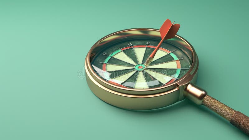 The Target with Magnifying Glass.AI Generated Image Stock Photo - Image ...
