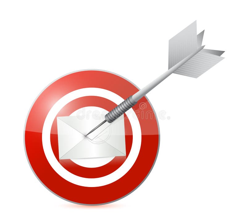 Target Mail Illustration Design Stock Illustration - Illustration of ...