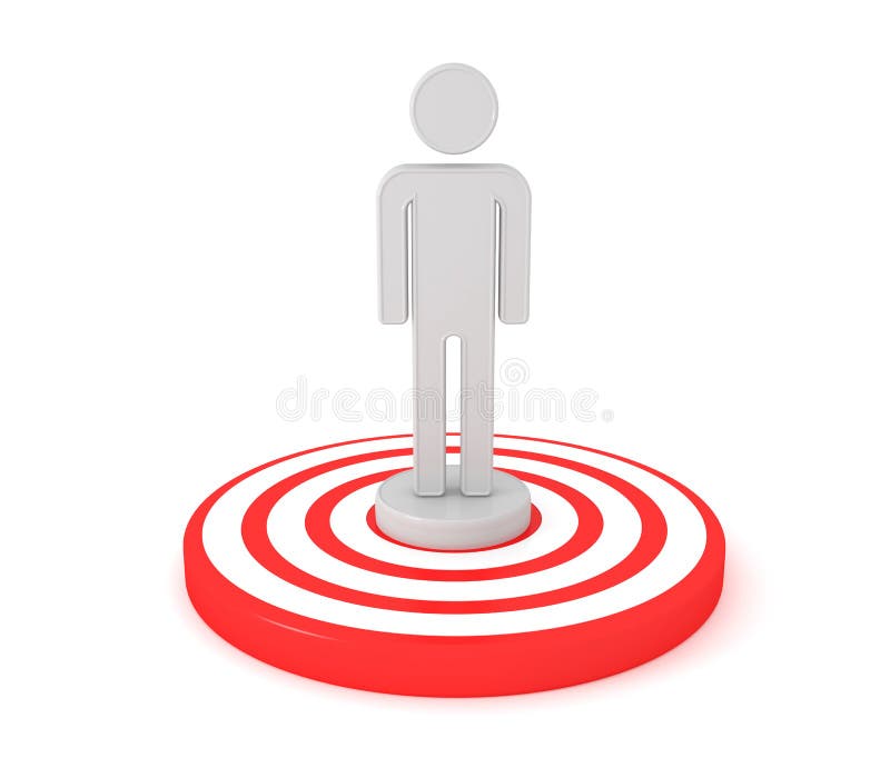 Target man stock illustration. Illustration of render - 33322994