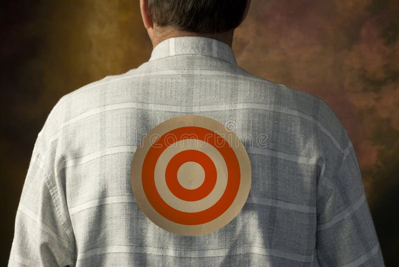 Target on man's back stock image. Image of person, away - 22684045
