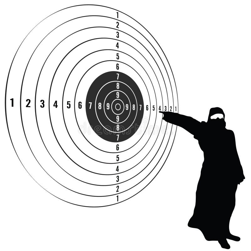 Target with Man Vector Illustration Stock Vector - Illustration of ...