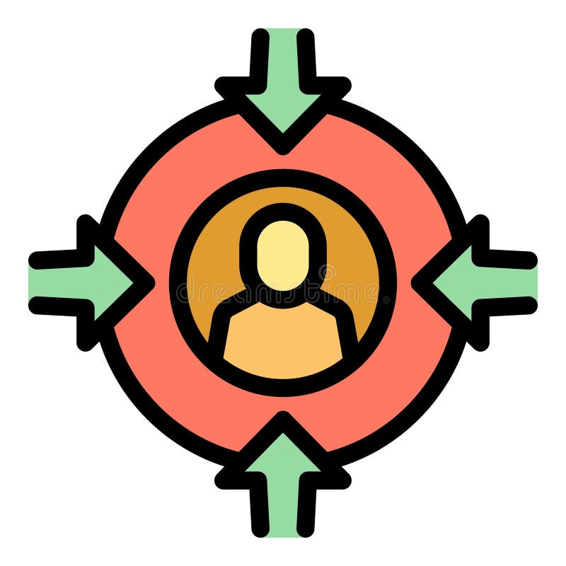 Target Manager Icon Vector Flat Stock Vector - Illustration of report ...