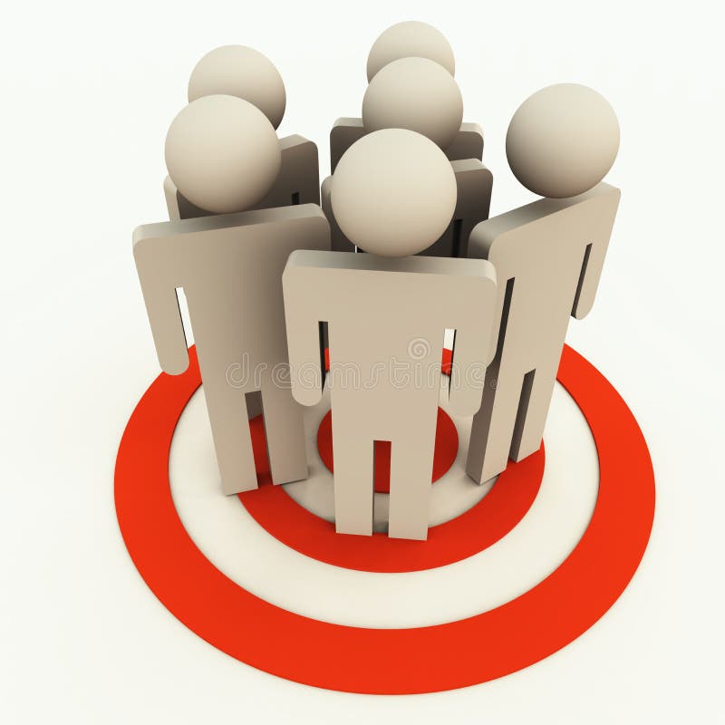 Target manpower stock illustration. Illustration of crowd - 24355141