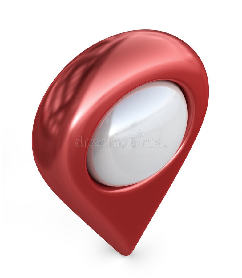 Realistic Map Pointer Gps Location Symbol 3d Icon Isolated Stock