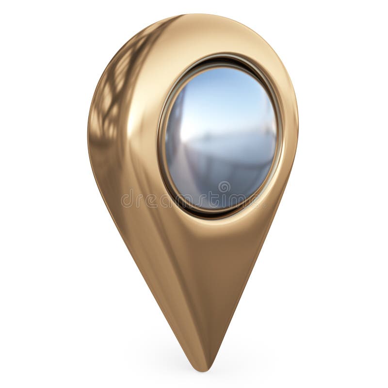 Target Map Pointer. GPS Locate Symbol; 3D Icon Isolated Stock ...