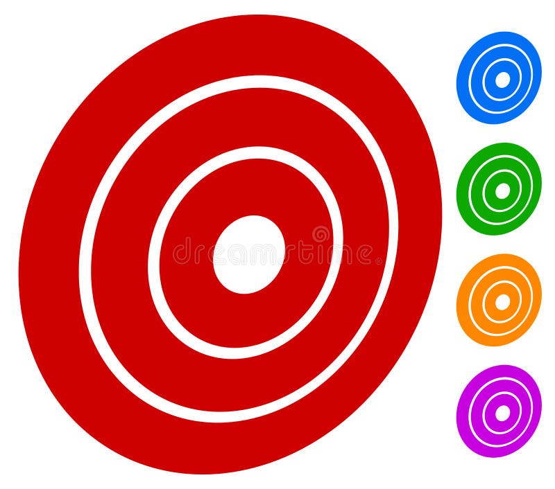 Target Mark Bullseye / Concentric Circles, Rings Icon Stock Vector ...